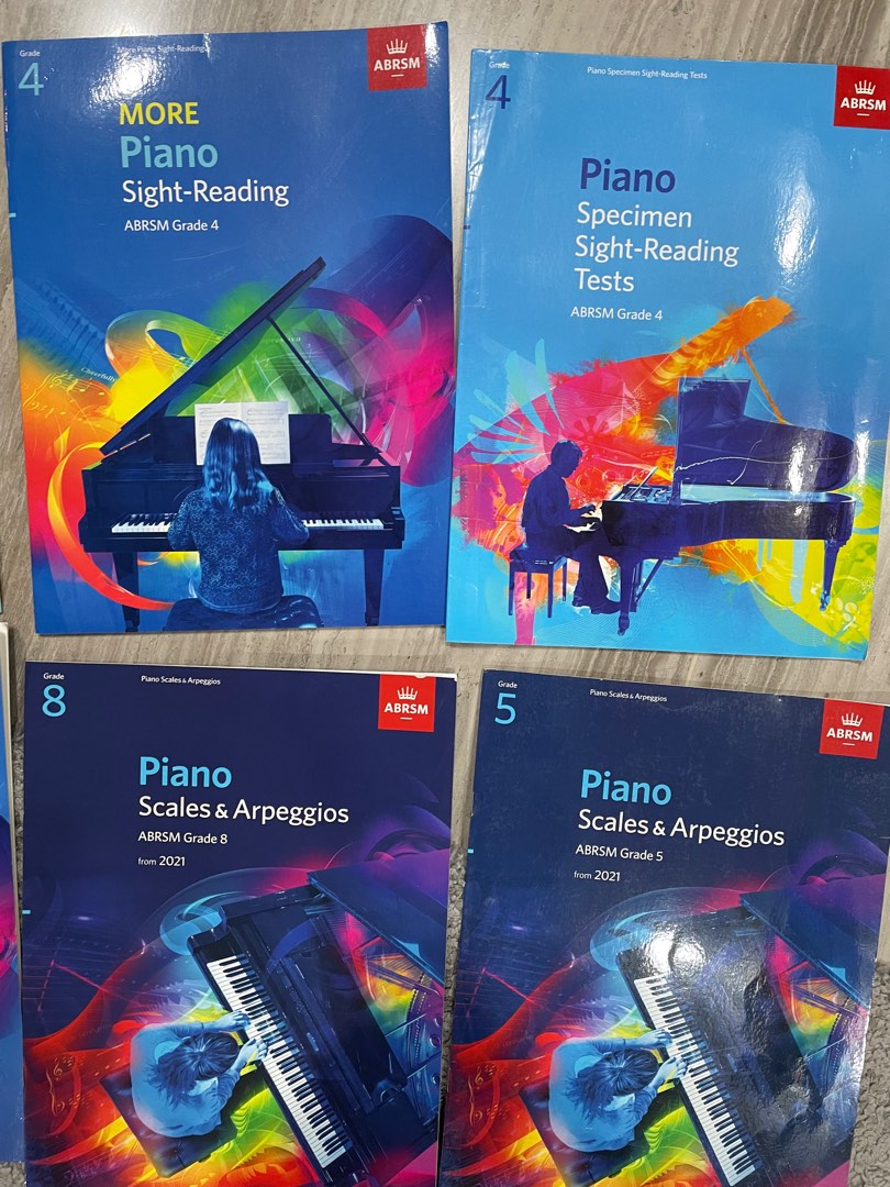 ABRSM Piano exam books sight reading scales Aural Grade 5 Grade8 with CD, Hobbies & Toys, Music ...
