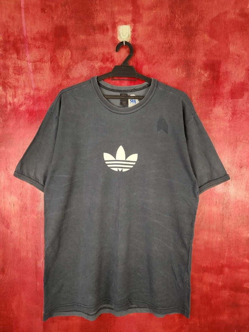 Adidas vintage logo bunga made in turkey faded, Men's Fashion, Tops ...