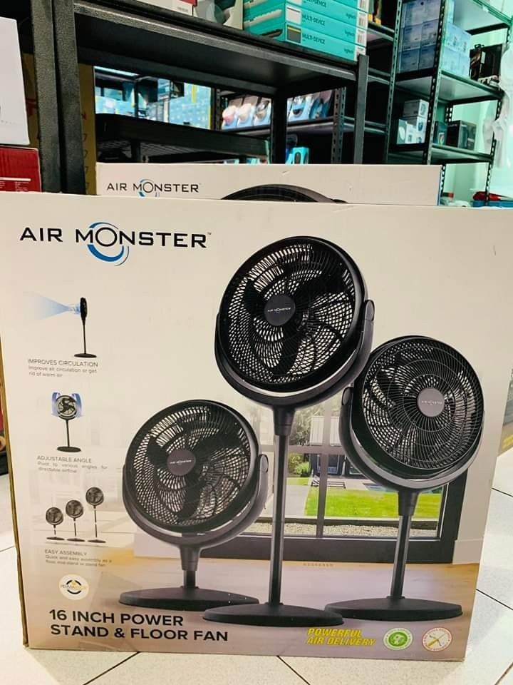 Air Monster 16 Power Stand Fan, Furniture & Home Living, Lighting ...