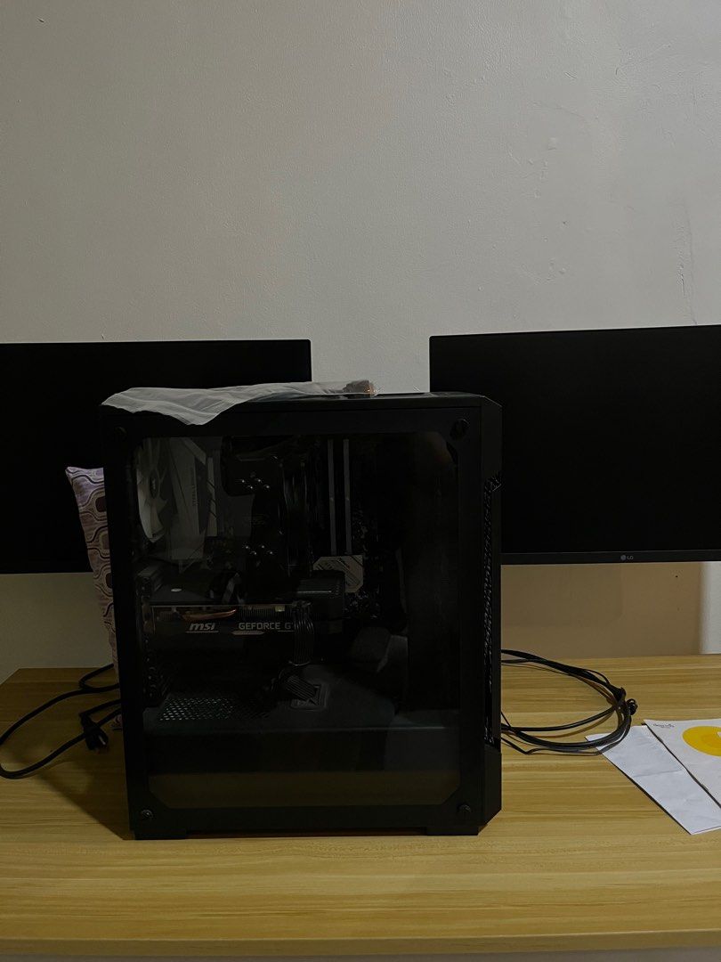AMD Ryzen 5 3500 gaming PC with dual monitor set-up, Computers & Tech ...