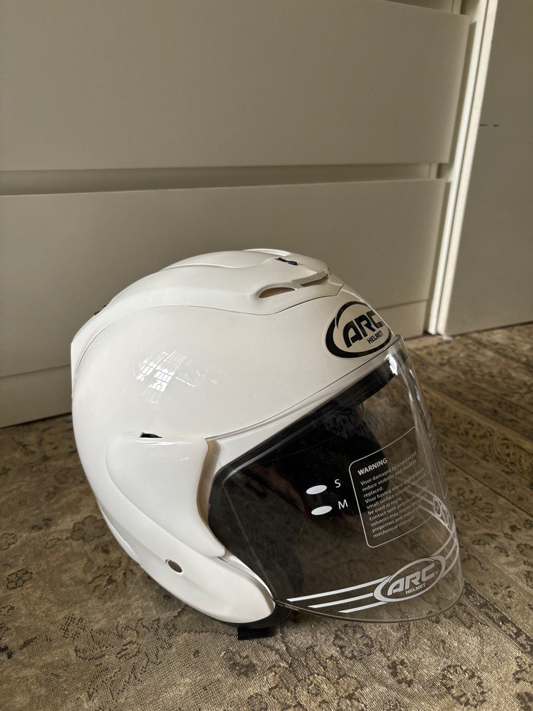 Arc Ritz White, Motorcycles, Motorcycle Apparel on Carousell