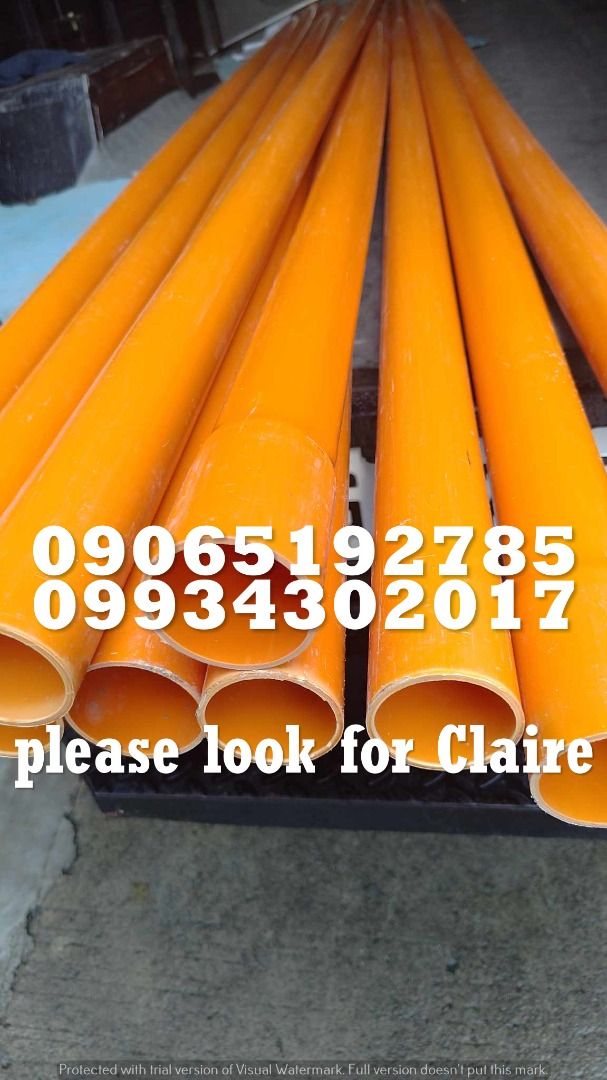 Atlanta orange pvc pipe, Commercial & Industrial, Construction Tools & Equipment on Carousell