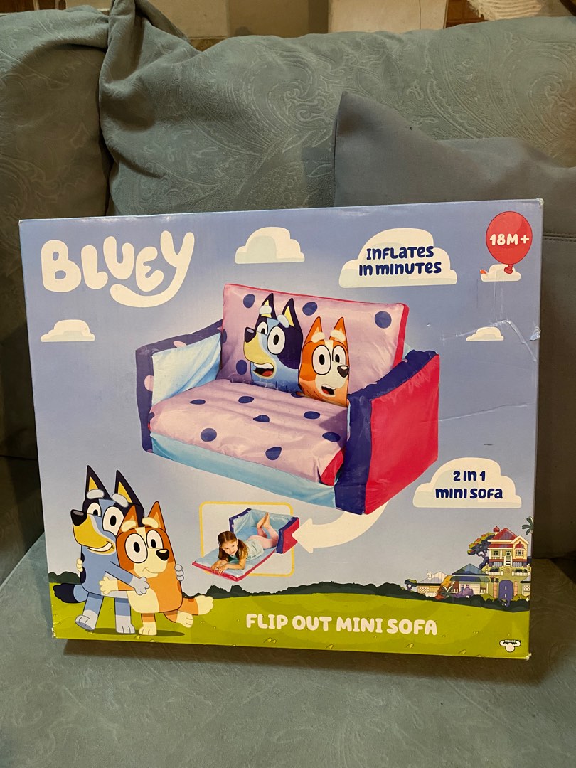 Authentic Bluey Inflatable Couch, Babies & Kids, Infant Playtime on ...
