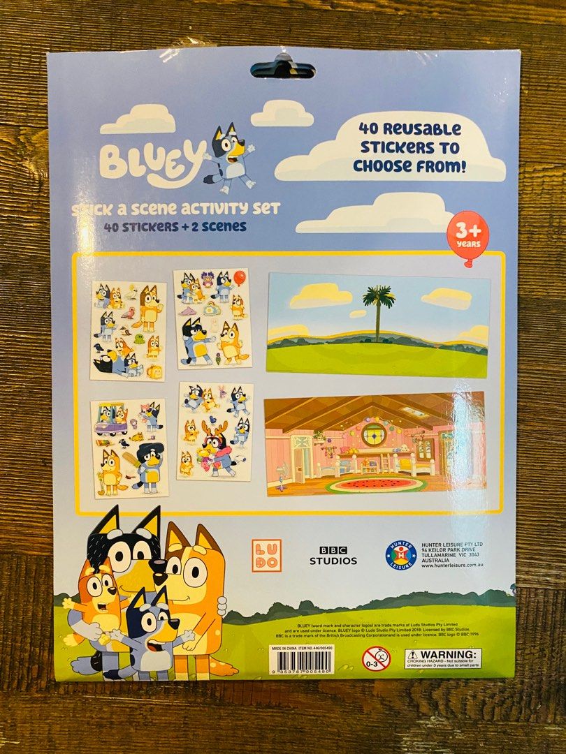 Authentic Bluey Reusable Stickers, Babies & Kids, Infant Playtime on ...