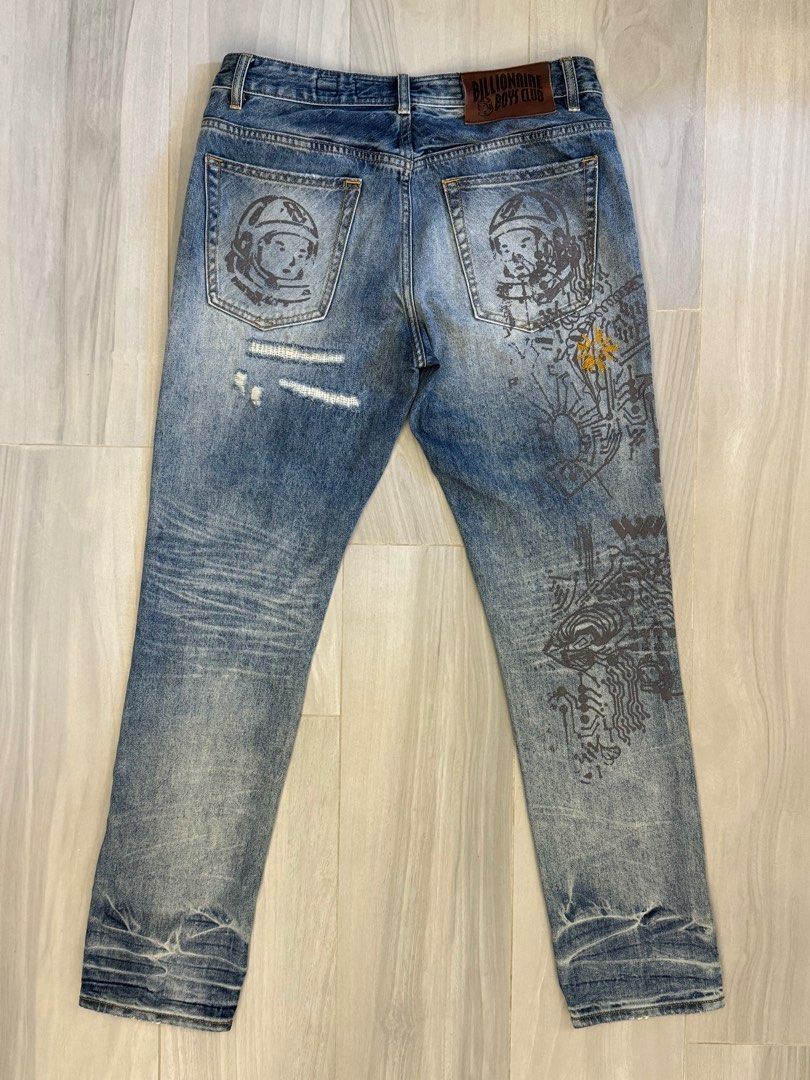 BBC circuits jeans BILLIONAIRE BOYS CLUB, 男裝, 褲＆半截裙, 牛仔褲 - Carousell