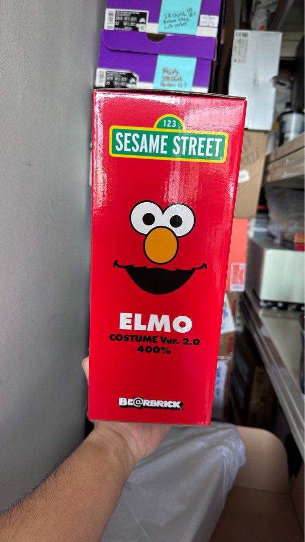 Bearbrick Be@rBrick Elmo ver2 400% brand new, Hobbies & Toys, Toys & Games on Carousell