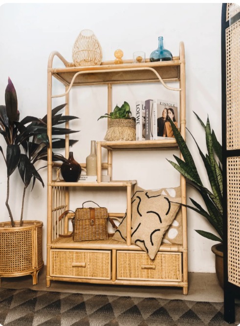 Beautiful Rattan Bookshelf, Furniture & Home Living, Furniture, Shelves ...