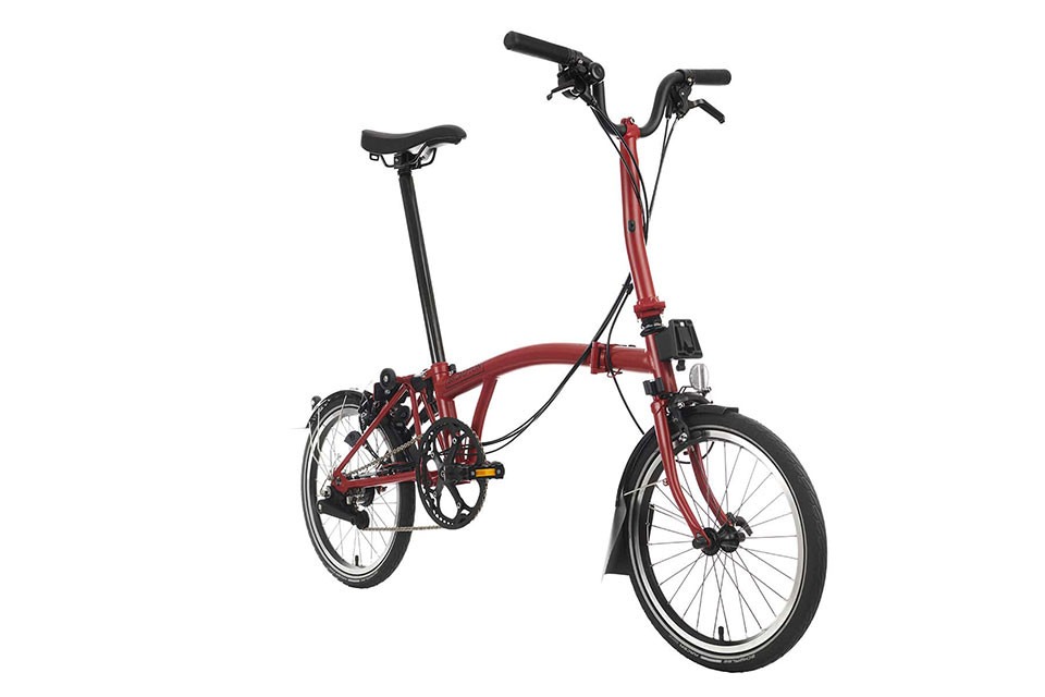 Brompton House red, Fire Coral, Cloud Blue M6L trifold 6 speed BWR ...