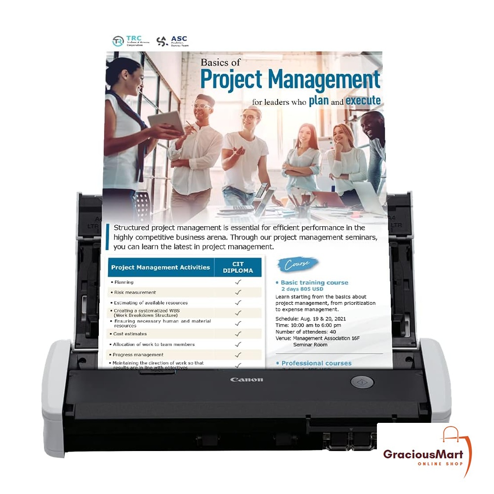 Canon imageFORMULA R10 Portable Document Scanner, 2-Sided Scanning with ...