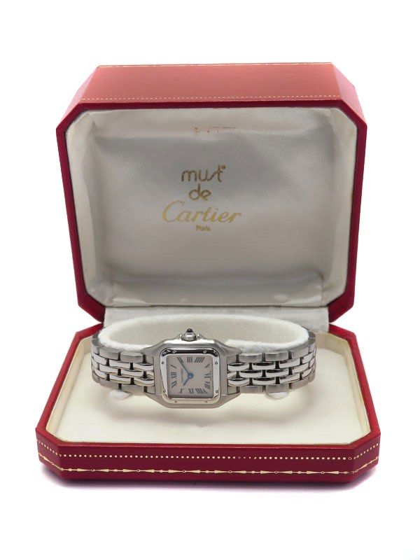 Cartier "Panther SM Classic Figaro Watch" W25033P5 Ladies Quartz ...