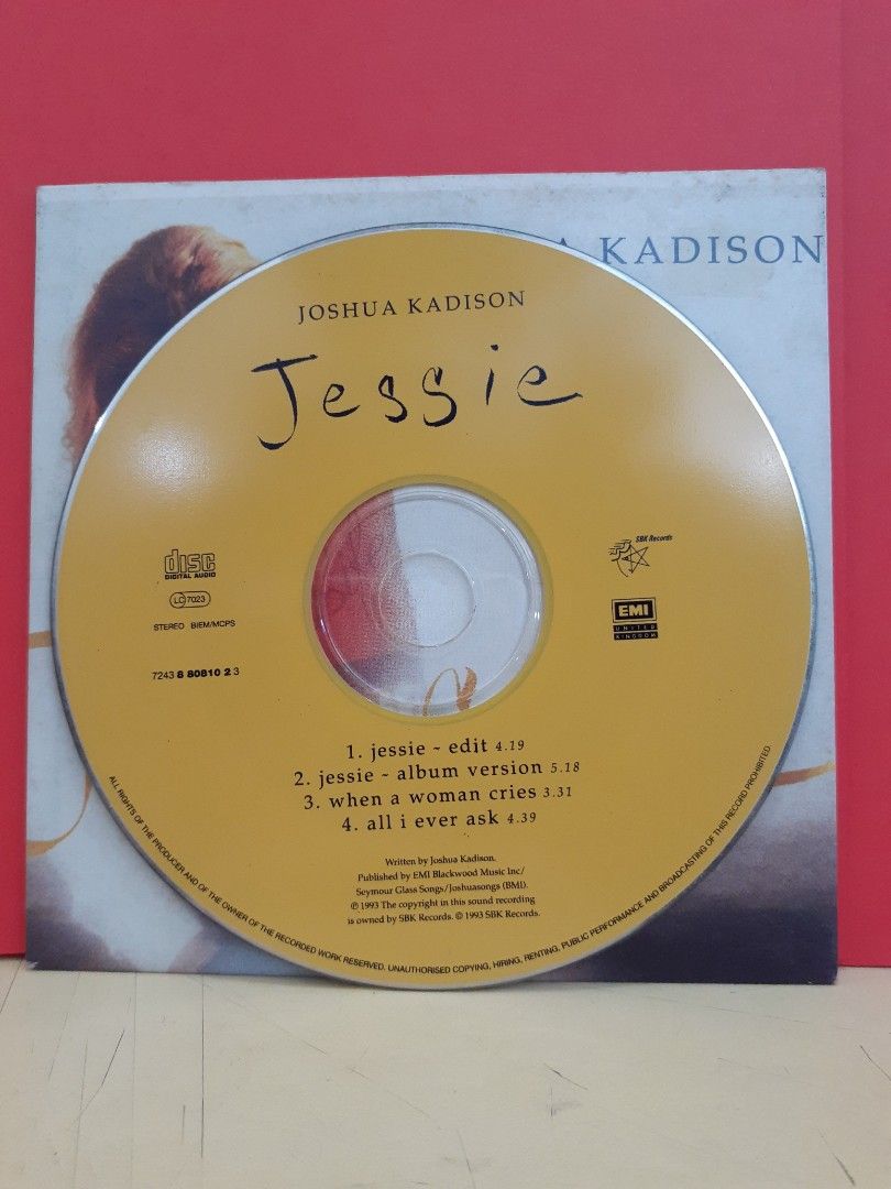 (CD) Joshua Kadison Jessie, Hobbies & Toys, Music & Media, CDs & DVDs ...