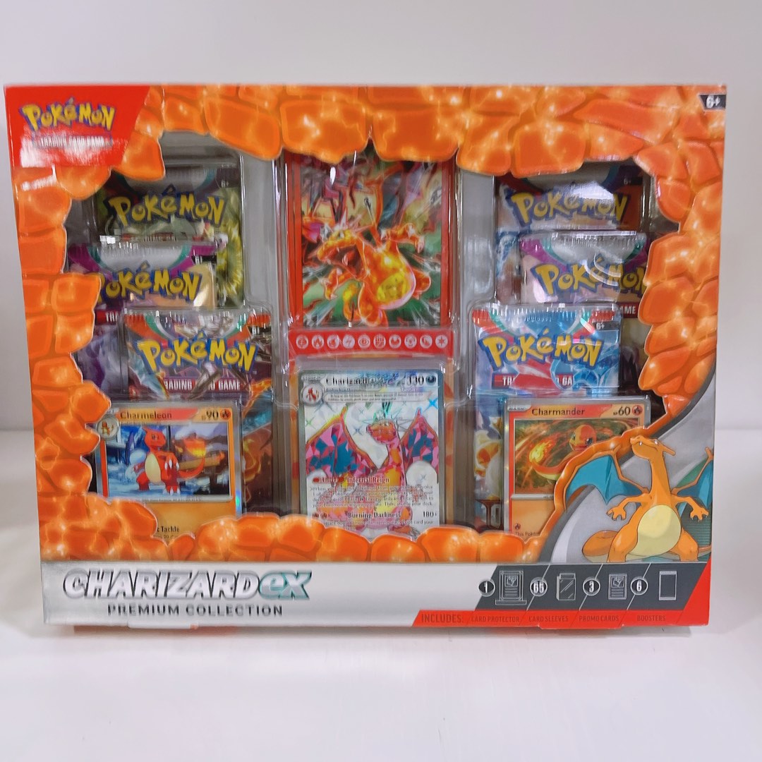 Charizard ex Premium Box Collection - Scarlet Violet Era - 6 Packs with ...