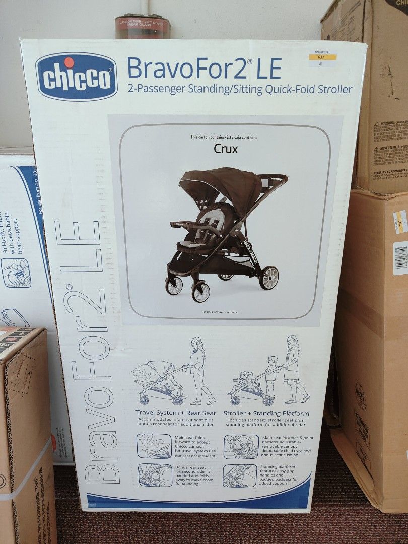 Chicco Bravo for 2 Baby Stroller, Babies & Kids, Going Out, Strollers ...