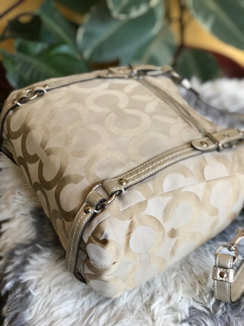COACH Beige Signature Canvas, Luxury, Bags & Wallets on Carousell