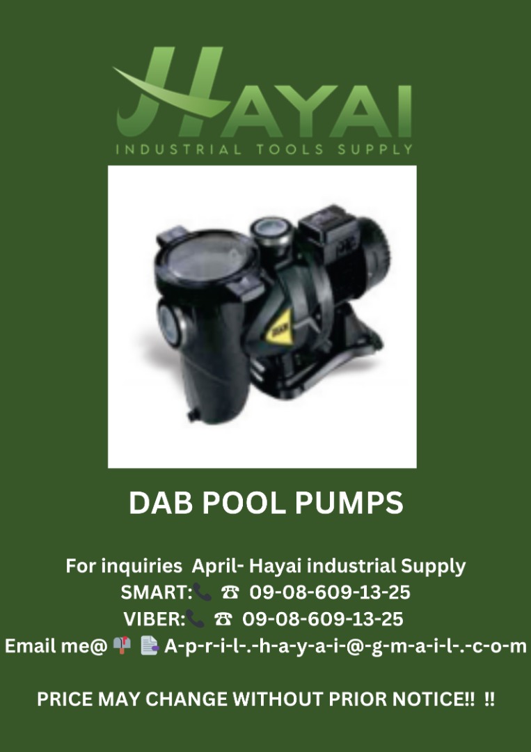 Dab pool pumps, Commercial & Industrial, Construction Tools & Equipment ...