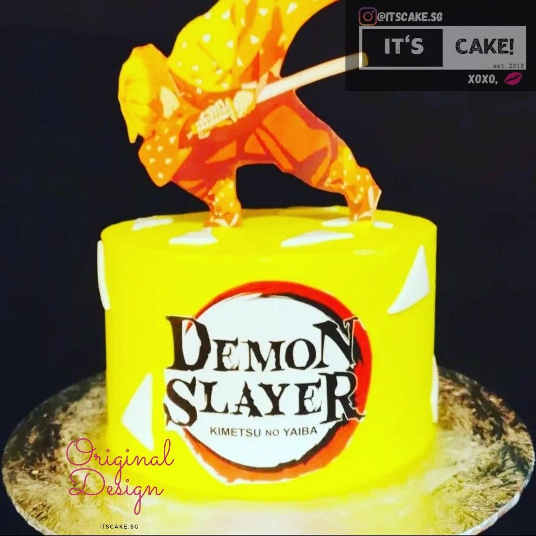 Demon Slayer Cake - Nezuko/Tanjiro/Zenitsu, Food & Drinks, Homemade ...