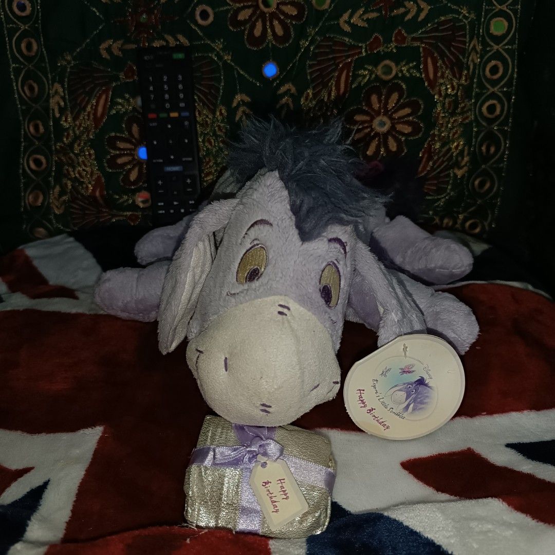 Eior from Winnie the pooh LILAC COLOR happy birthday, Hobbies & Toys ...