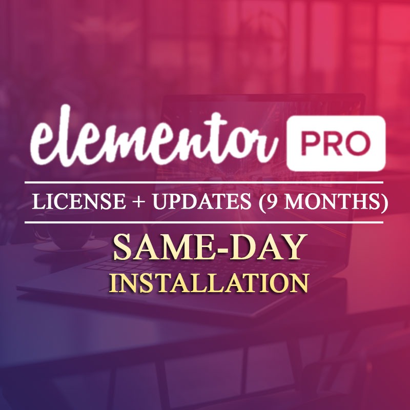 Elementor Pro License + 9 Months of Update + Same-day Install ...