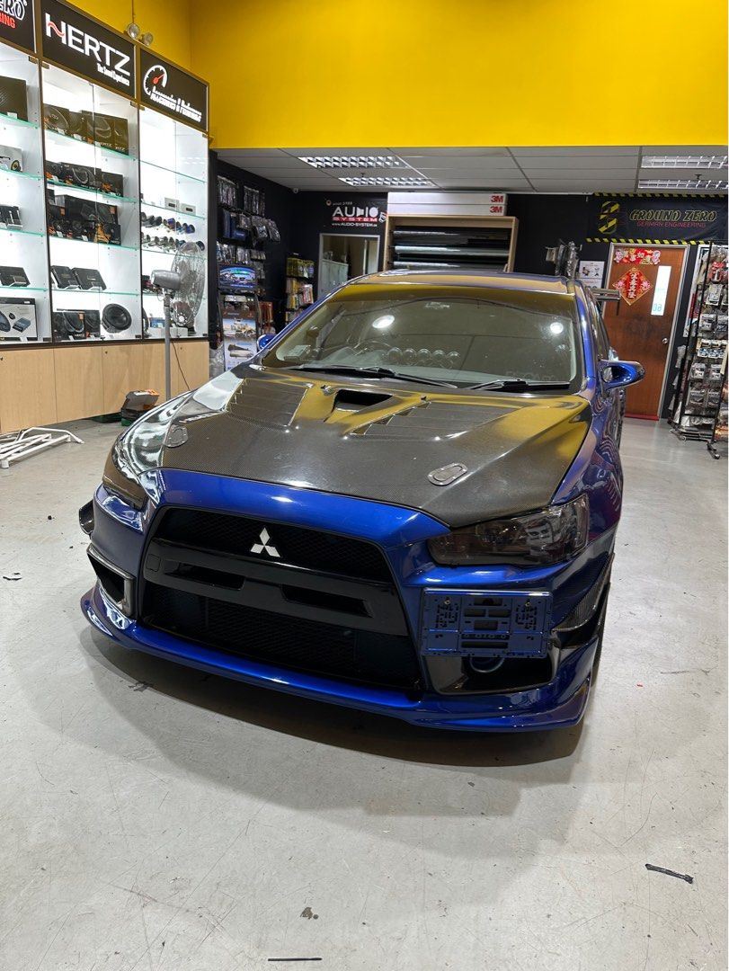 Evo X / Evo 10 varis v2 carbon fibre bonnet and carbon fibre boot, Car ...