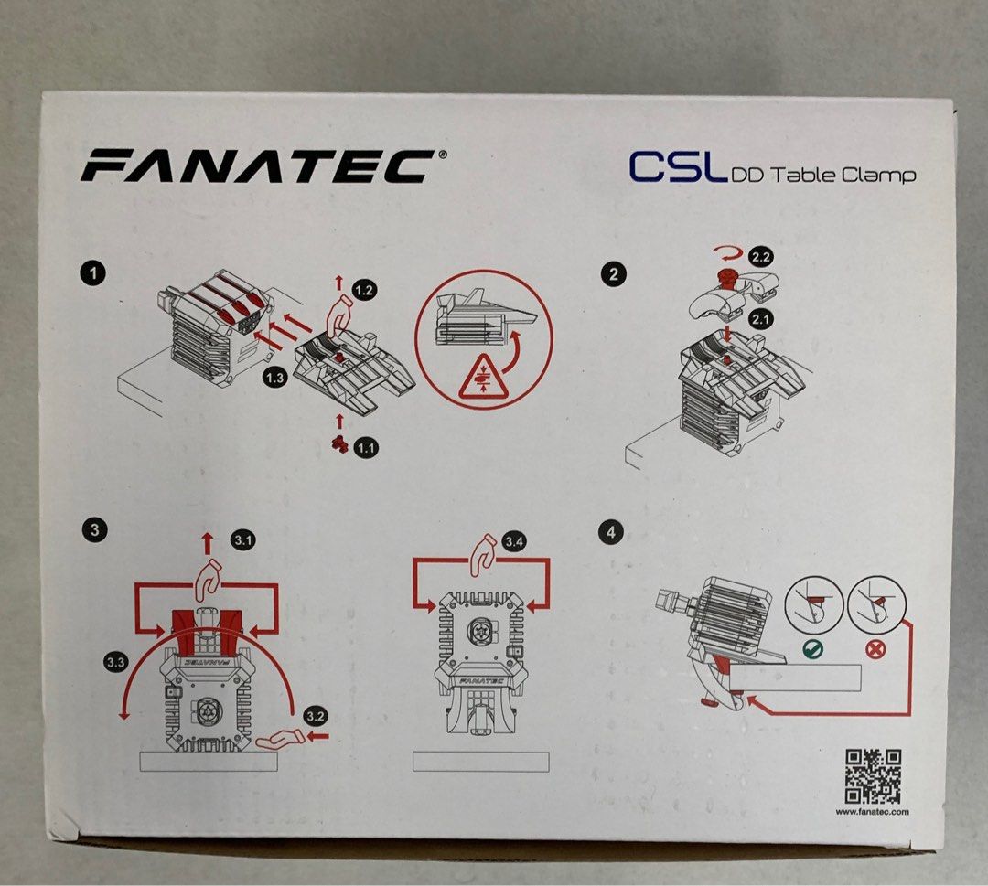 Fanatec CSL DD Table Clamp for CSL Direct Drive, Furniture & Home ...