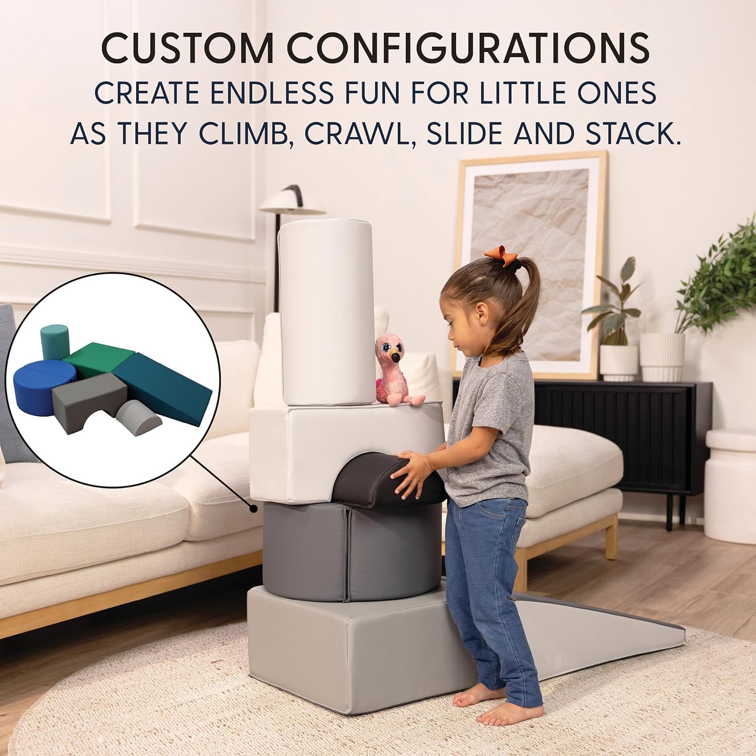 FDP SoftScape Playtime and Climb Multipurpose Soft Foam Playset for ...