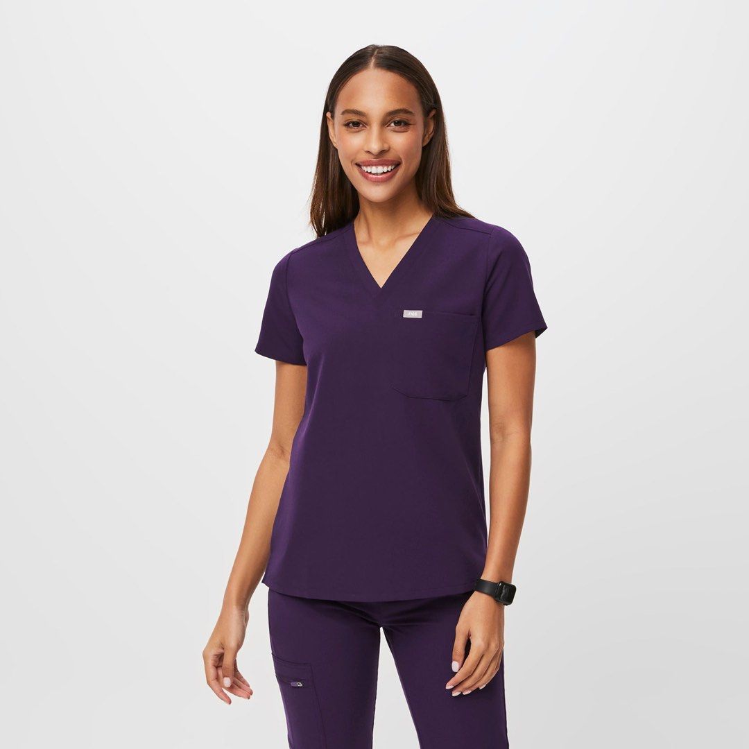 FIGS Purple Jam Catarina Top + Skinny Yola, Women's Fashion, Activewear ...