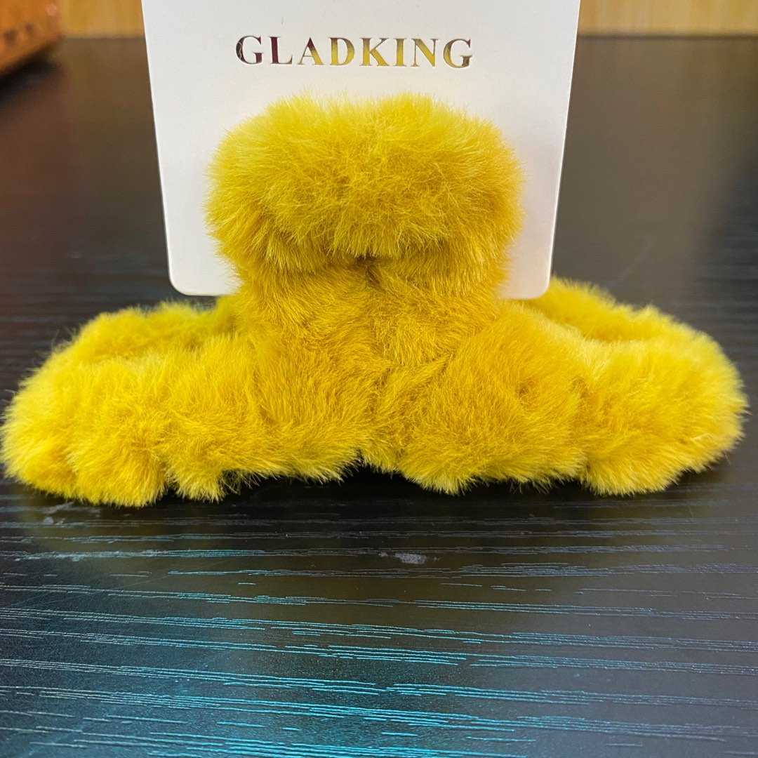 Fluffy Korean Style Hair Clam Large Yellow-78371224, Women's Fashion ...