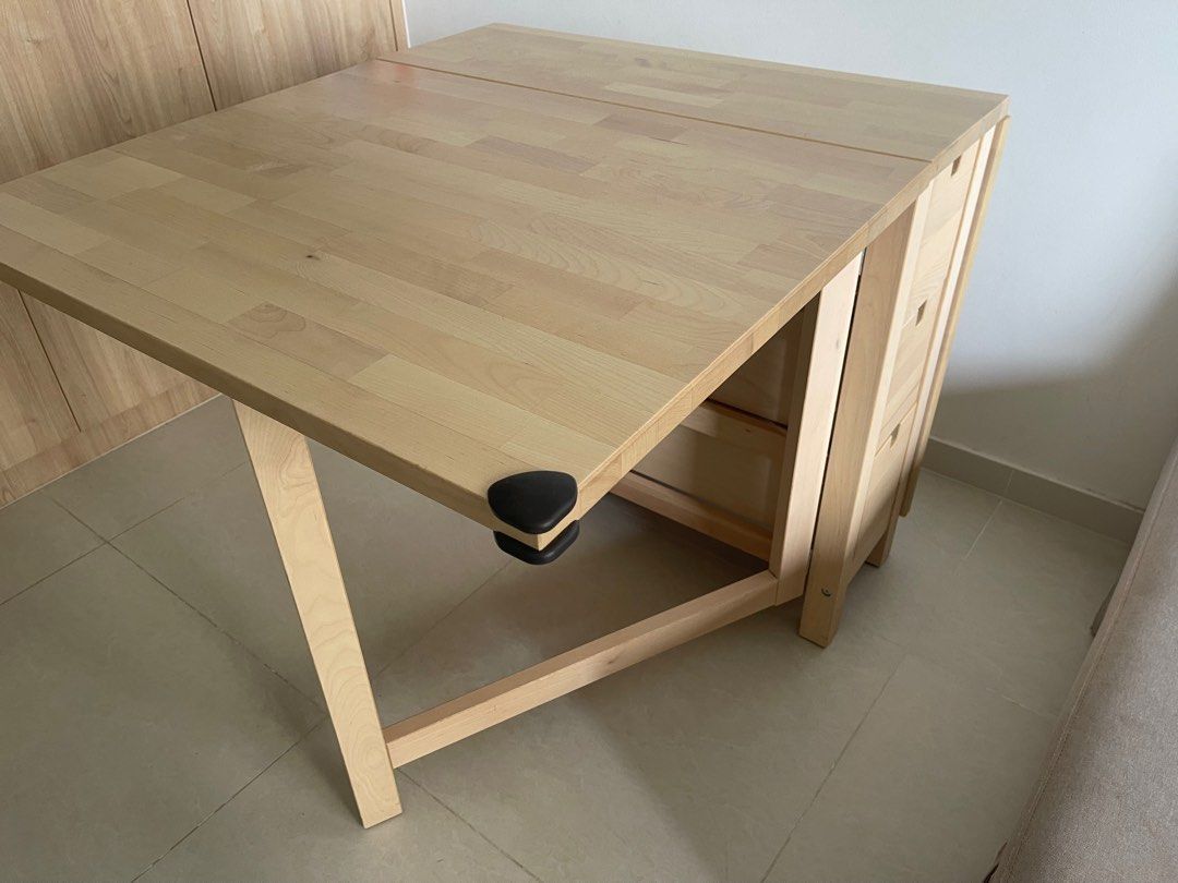 Foldable Dining Table with storage & chairs, Furniture & Home Living ...