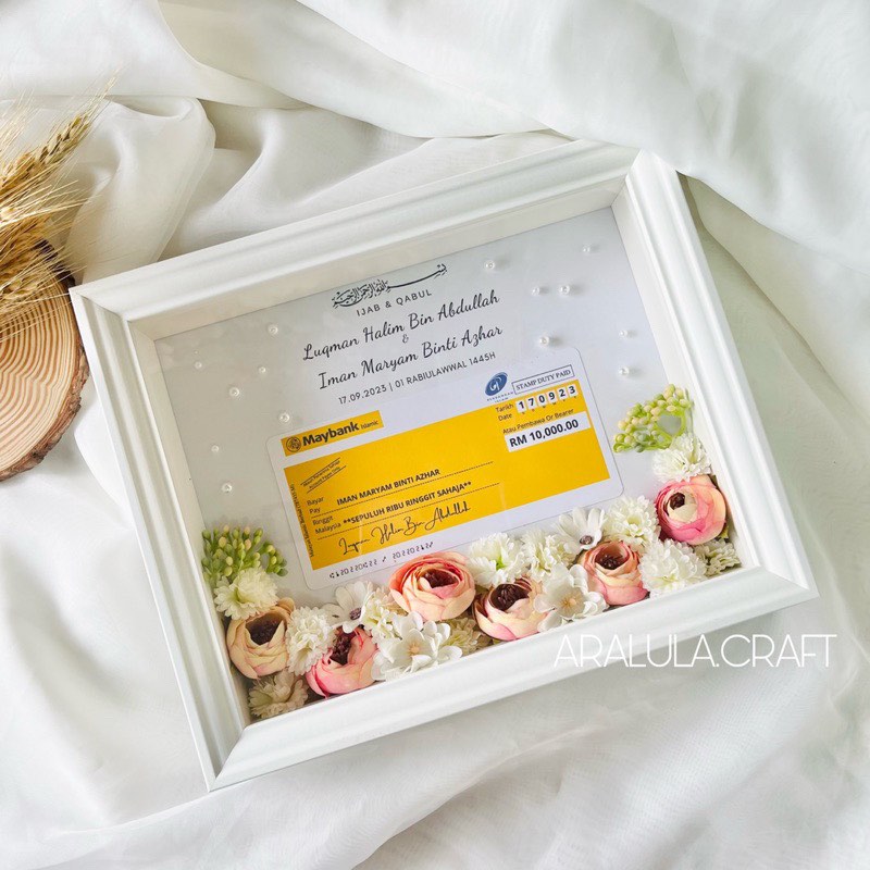 Frame Mas Kahwin 3D, Hobbies & Toys, Stationery & Craft, Handmade Craft ...