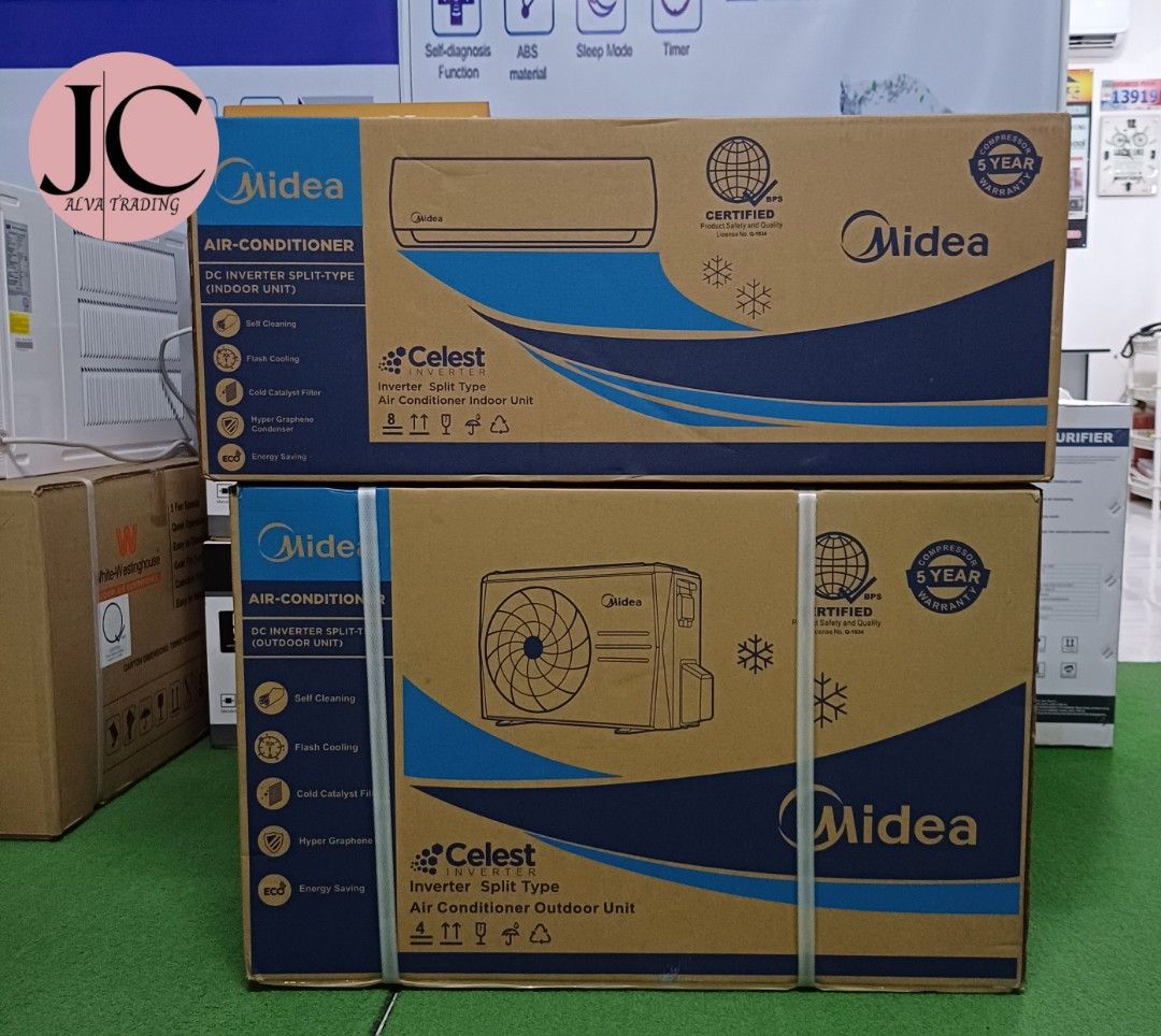 Free Installation!Midea Celest Inverter Split Type Air Conditioner, TV ...