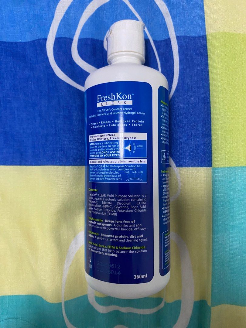 Freshkon multi purpose solution (contact lens solution), Beauty ...