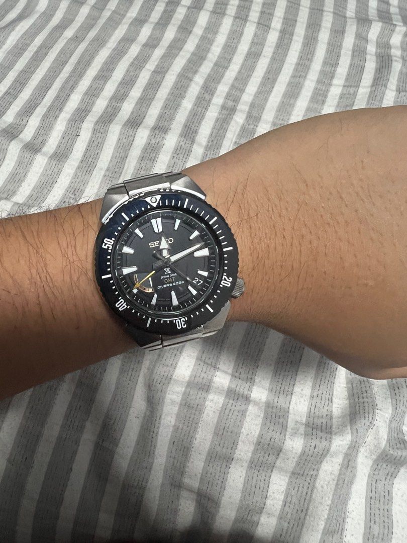 FSOT Spring Drive Titanium Seiko Prospex GMT SBDB017, Luxury, Watches ...
