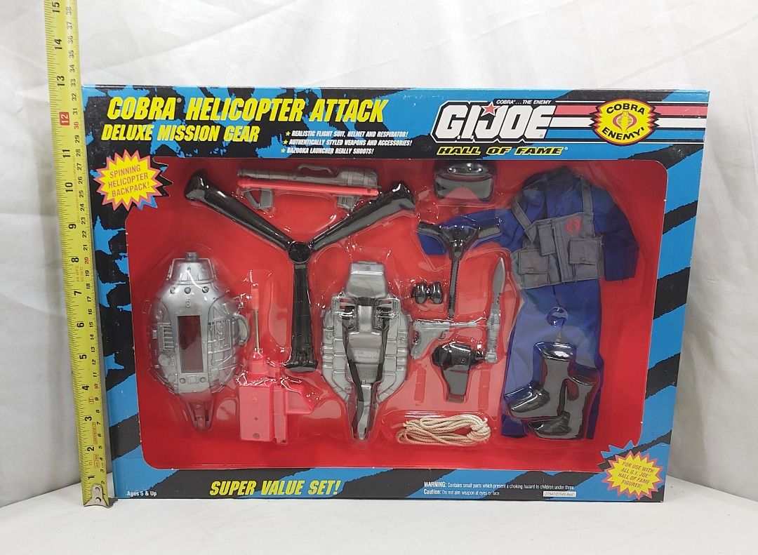 g.i joe 12" scale hall of fame navy seal commando and cobra heli attack ...