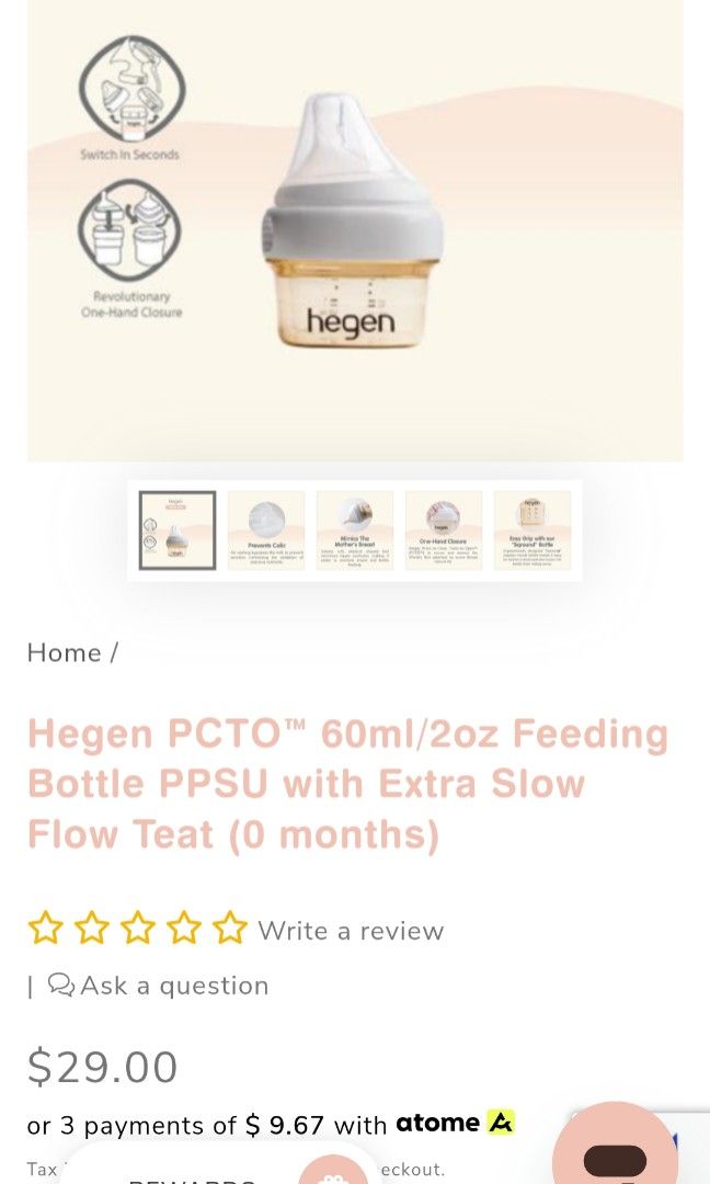 Hegan 60ml Feeding Bottle and 150ml breast milk storage bottle, Babies ...