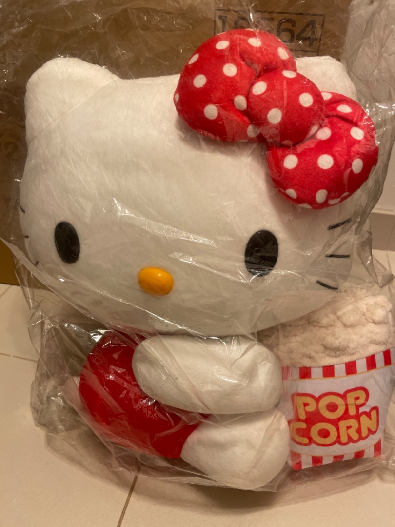 Hello kitty popcorn soft toy, Hobbies & Toys, Toys & Games on Carousell