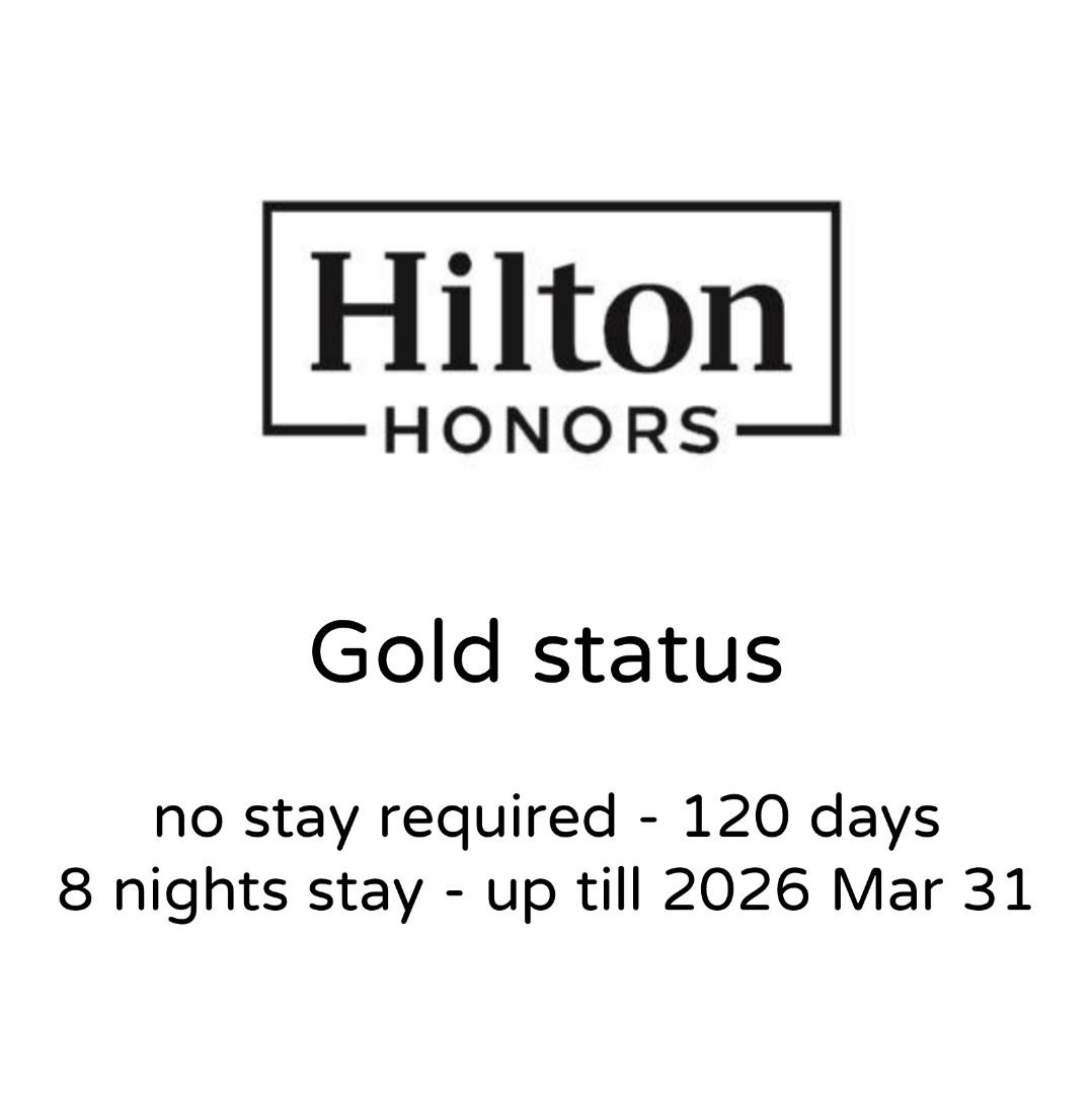 Hilton Gold status up till 2026 Mar (~3 years), Hobbies & Toys, Books ...