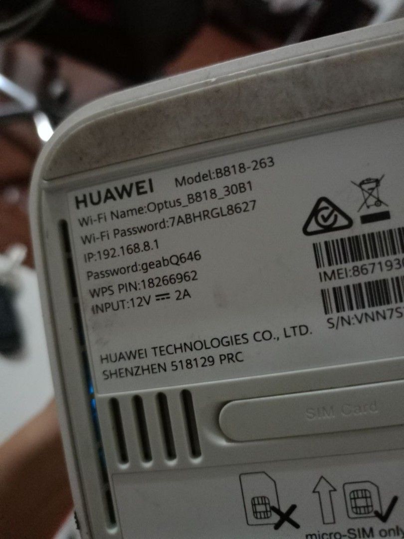 Huawei B818 Optus Router, Computers & Tech, Office & Business ...