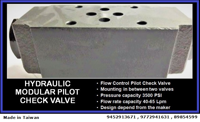 HYDRAULIC MODULAR CHECK VALVE , MADE IN TAIWAN, Commercial & Industrial ...
