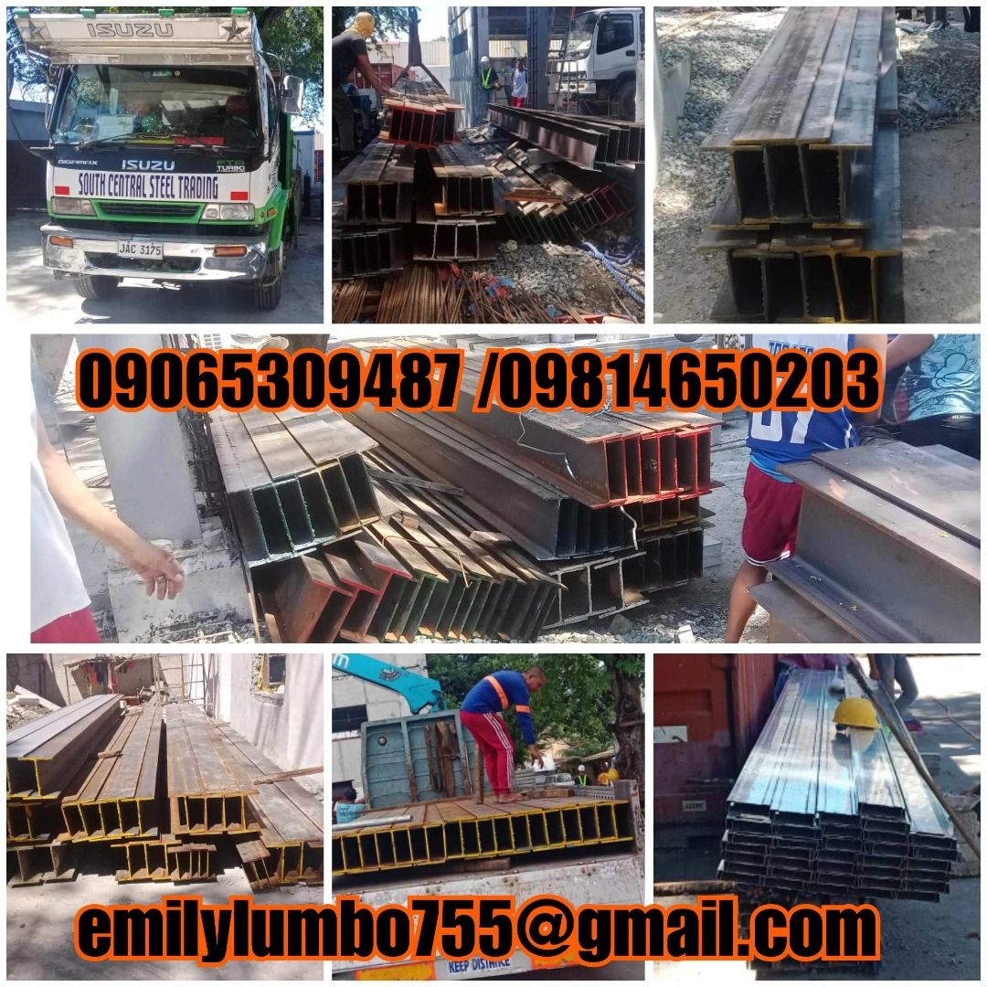 I BEAM, H BEAM, MS PLATE, TUBULAR, ANGLE BAR, C CHANNEL, C PURLINS, STEEL MATTING, PIPES, ETC ...