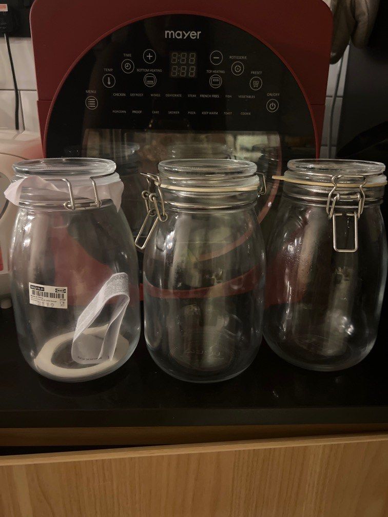 IKEA KORKEN Glass JAR 1.8L, Furniture & Home Living, Kitchenware ...