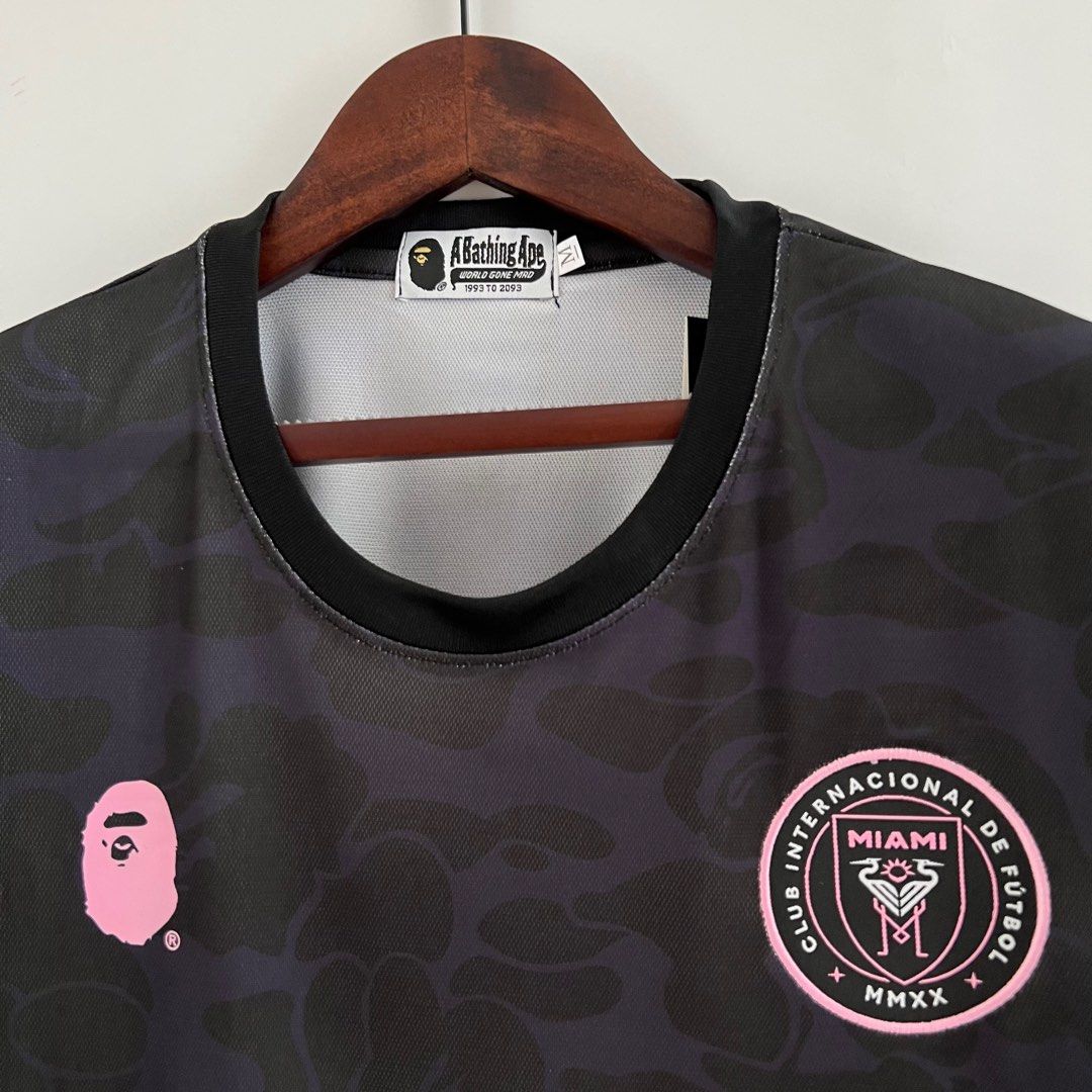 Inter Miami X Bape Special Edition Jersey - Black, Men's Fashion, Tops ...