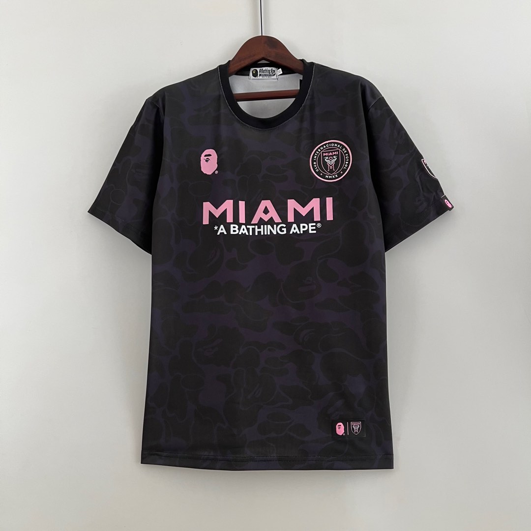 Inter Miami X Bape Special Edition Jersey - Black, Men's Fashion, Tops ...