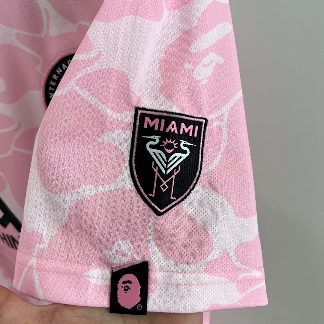 Inter Miami x Bape Special Edition Jersey - Pink, Men's Fashion, Tops ...