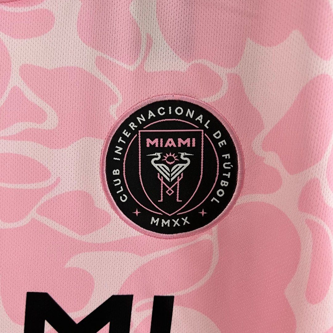 Inter Miami x Bape Special Edition Jersey - Pink, Men's Fashion, Tops ...