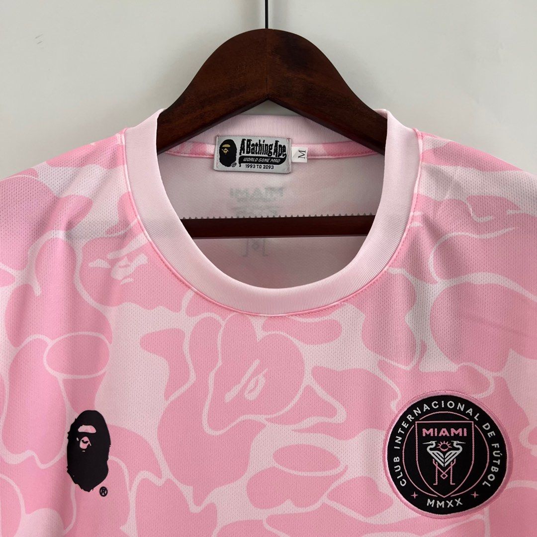 Inter Miami x Bape Special Edition Jersey - Pink, Men's Fashion, Tops ...