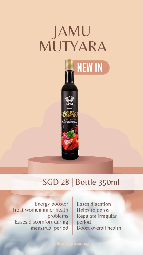 Jamu Mutyara Black Bottle, Health & Nutrition, Health Supplements ...