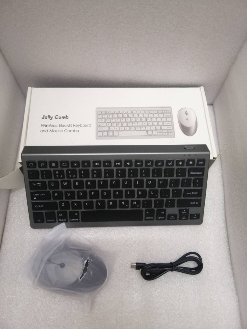 Jelly Comb Wireless Keyboard with Mouse combo (Grey), Computers & Tech ...
