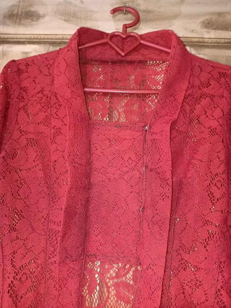 Kutu Baru Brokat Merah / Kutu Baru Merah / Kebaya Merah / Kebaya Bali ...