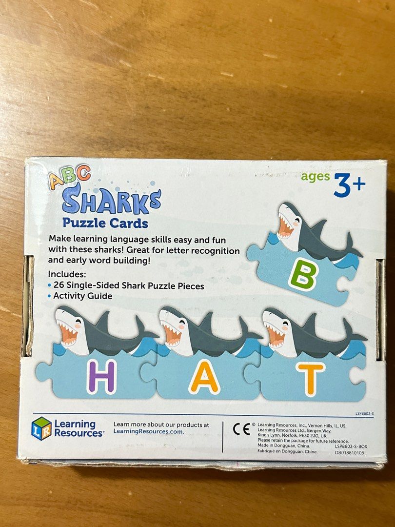 Learning Resources ABC puzzle card, 兒童＆孕婦用品, 嬰兒玩具 - Carousell