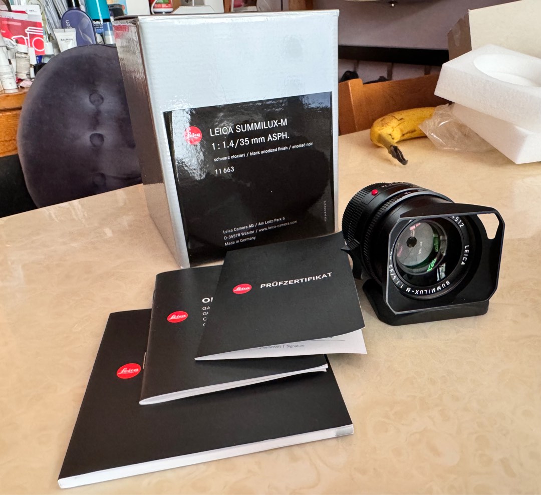 Leica summilux M35mm f1.4 Asphalt 11663, 攝影器材, 鏡頭及裝備 - Carousell